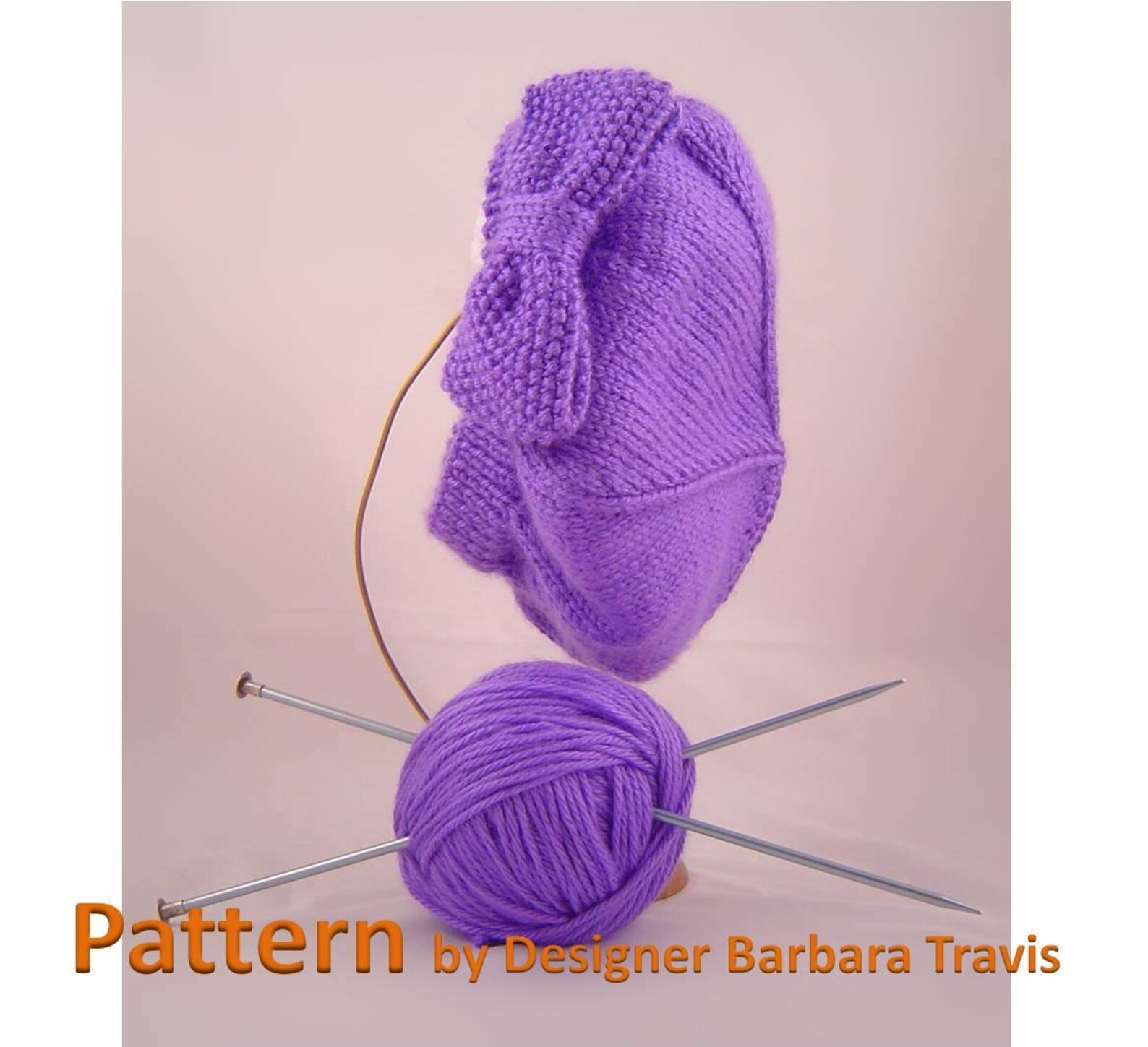 Knitting Pattern Child/teen Size Classic Tam With Bow 3 Sizes Small ...