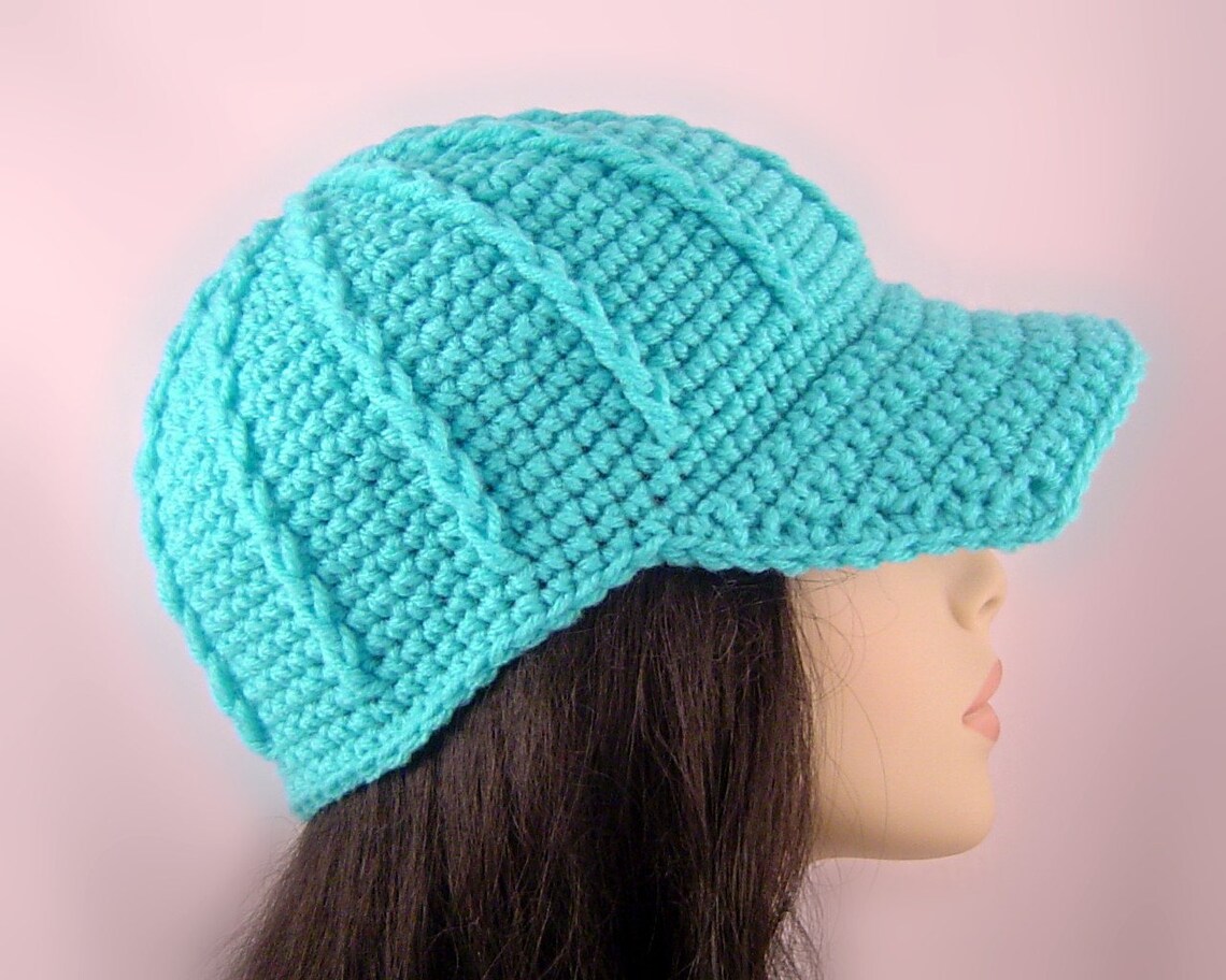 Crochet Pattern Collection Baseball Cap With Flower, Pinwheel Newsboy ...