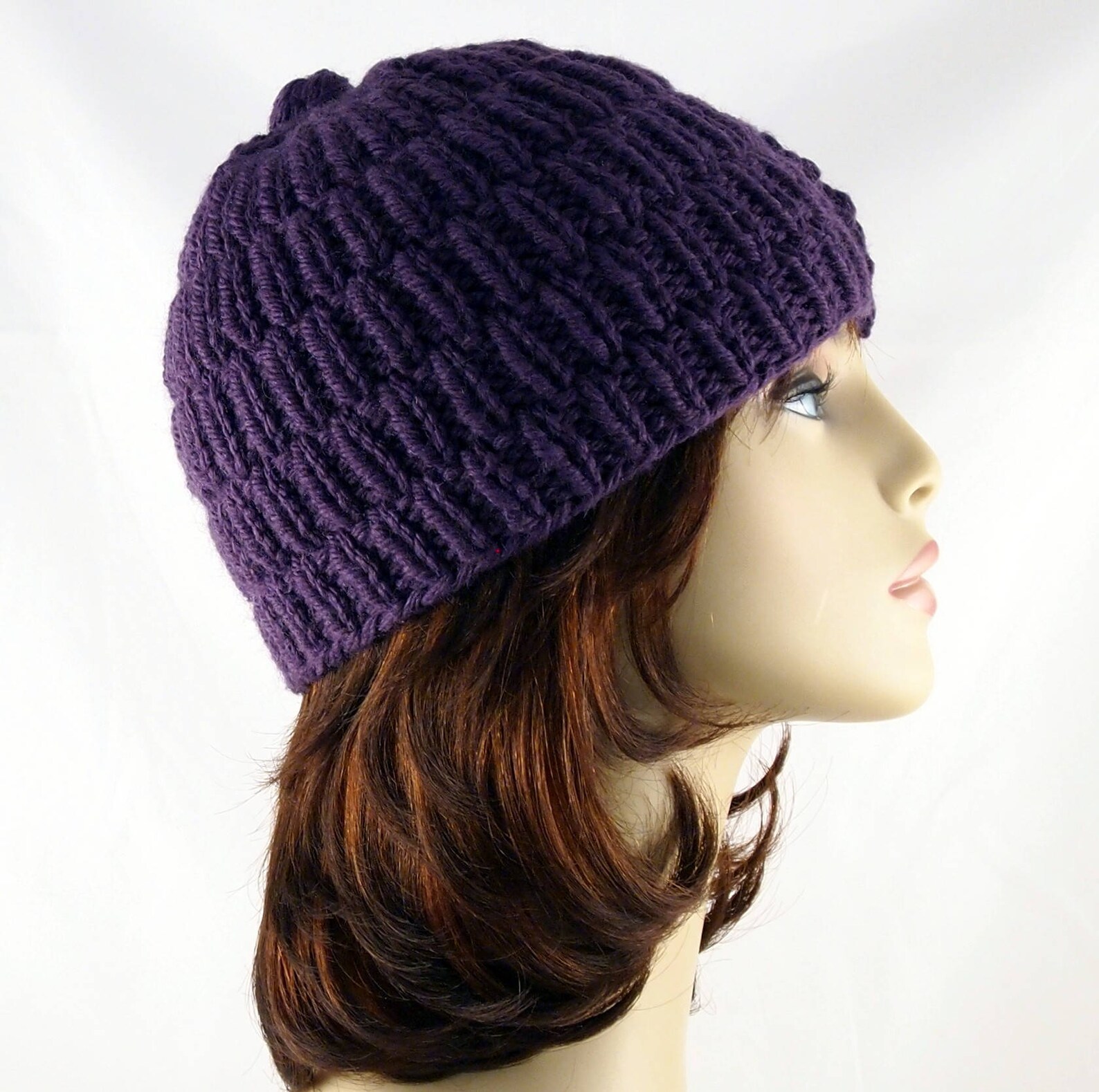 Knitting Pattern Tucked Rib Beanie Mens and Womens Sizes - Etsy