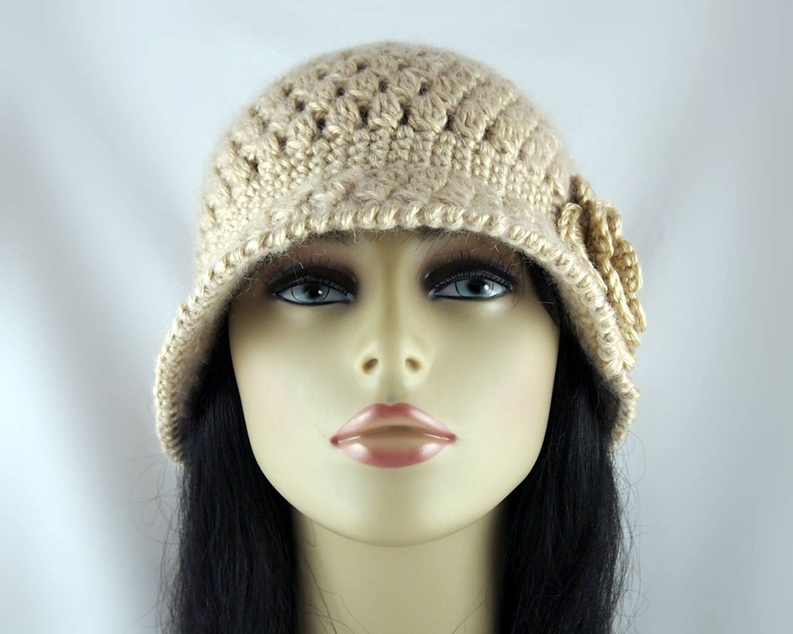 Crochet Pattern Classic Cloche With Flower H1006 Flapper 1920s Roaring ...