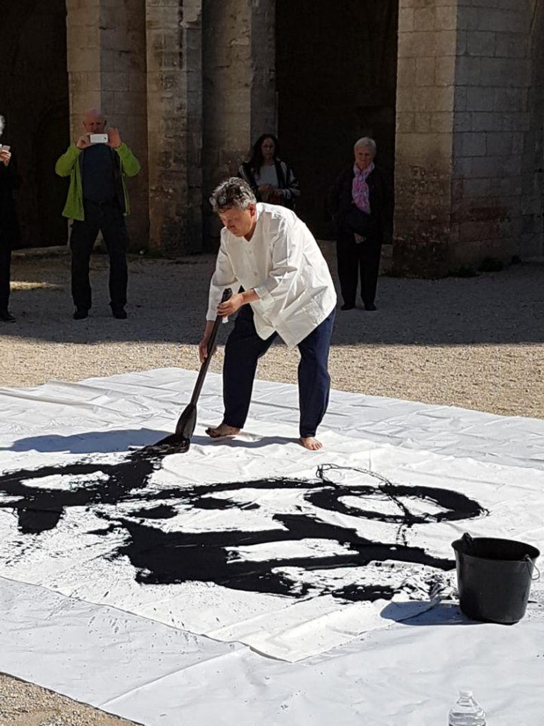 Korean Peace Calligraphy Art Print | Zen Ink Wall Decor (digital ...