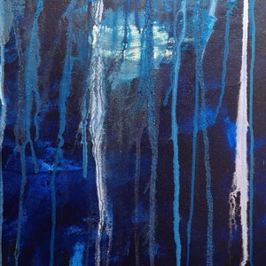Sapphire abstract Beautiful Original Acrylic Painting - Etsy