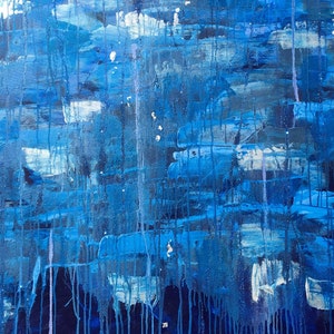 Sapphire abstract Beautiful Original Acrylic Painting - Etsy