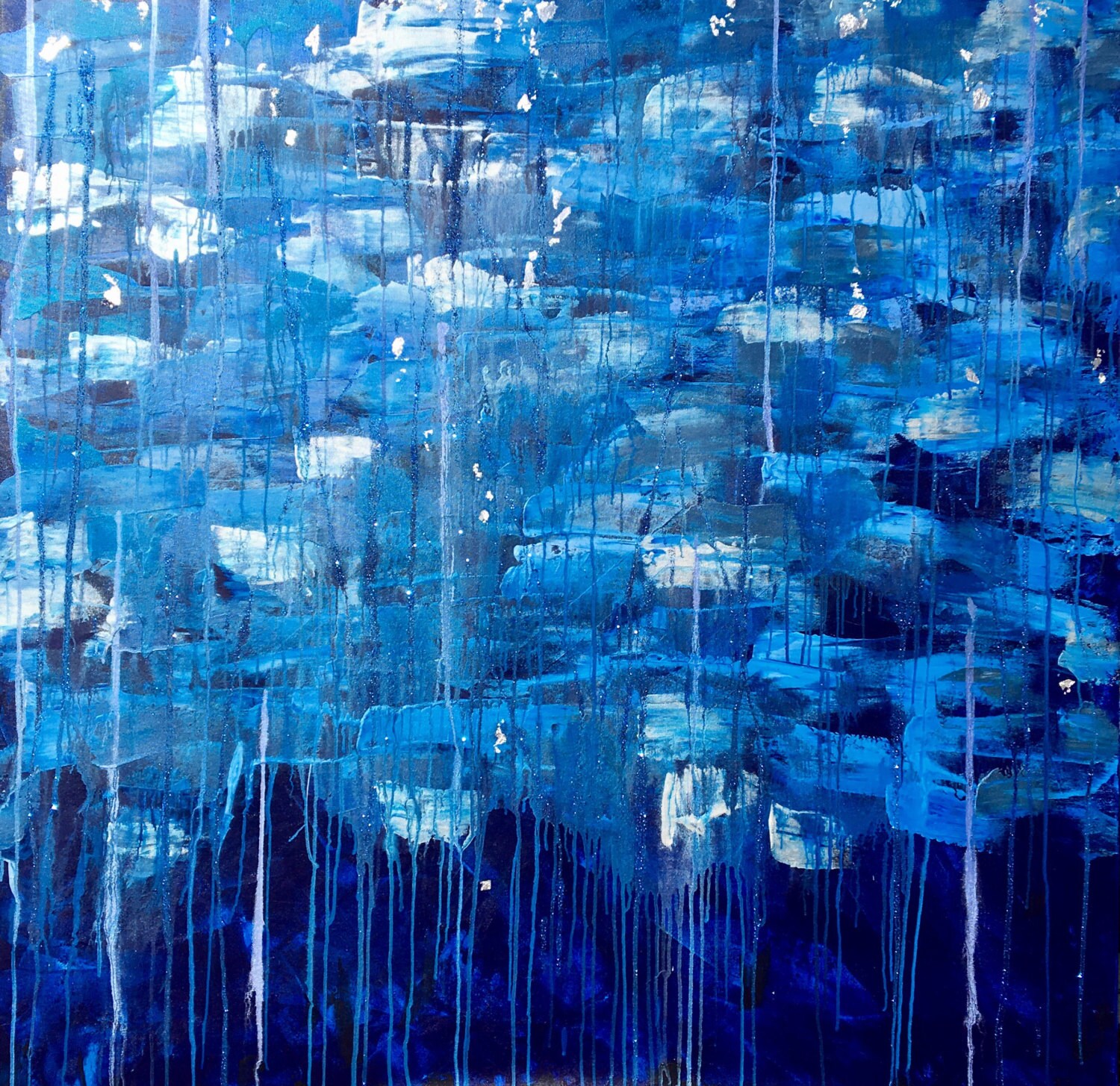 Sapphire Abstract Beautiful Original Acrylic Painting | Etsy