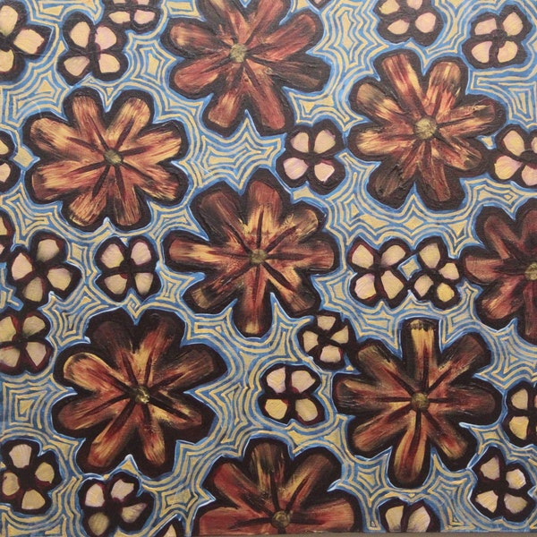 Encaustic 14 Flowing Floral Abstract Encaustic Wax Painting - Etsy