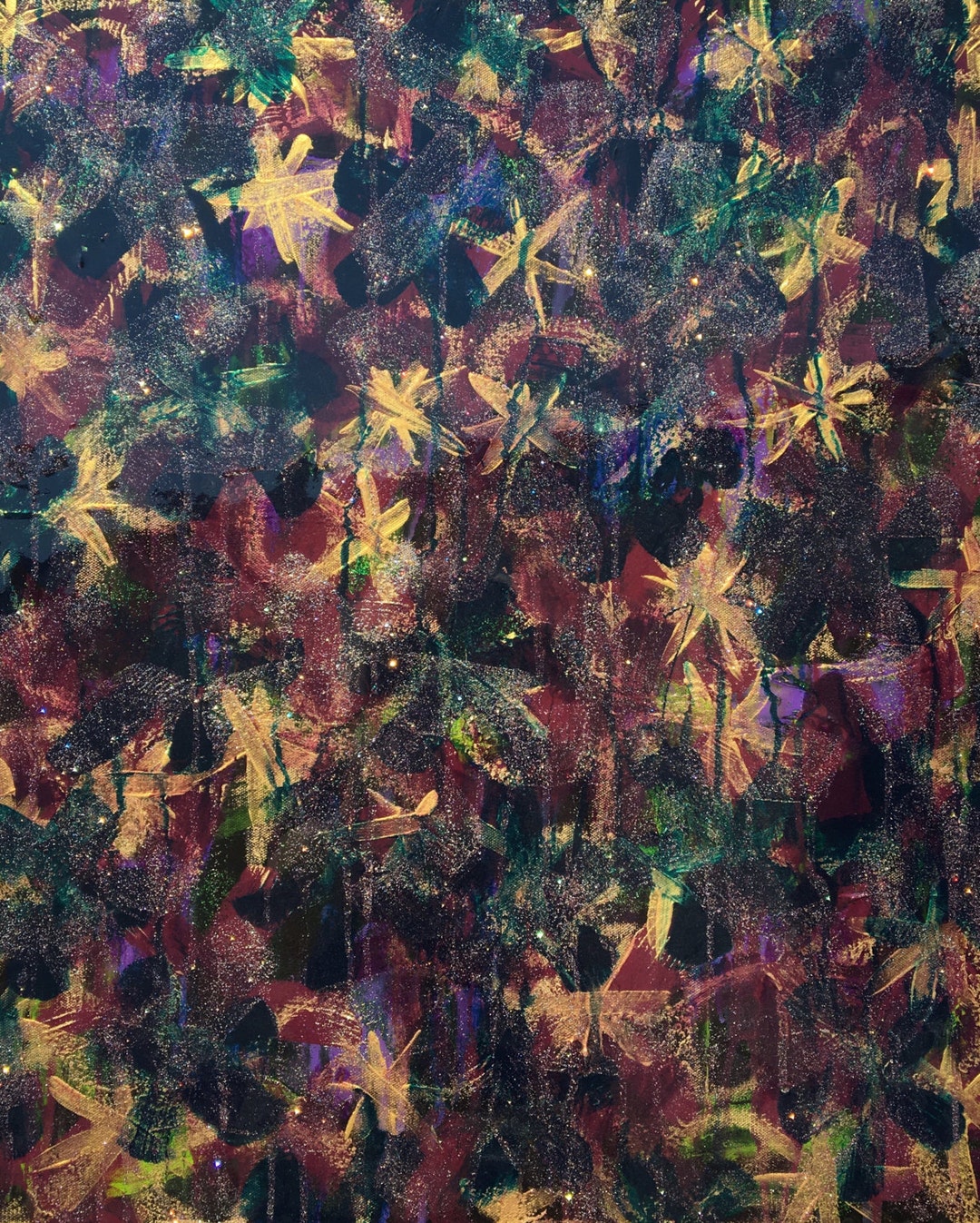 Collette Epoxy Resin, Abstract, Original, Painting, Colorful, Sparkling ...