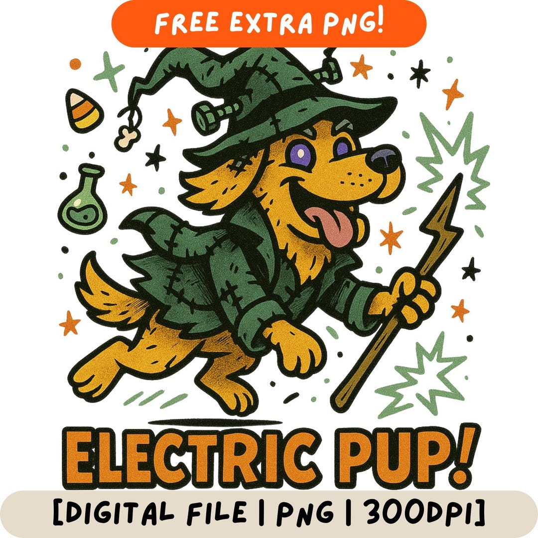 Golden Retriever Wizard PNG: Funny Halloween Dog Clipart (digital ...