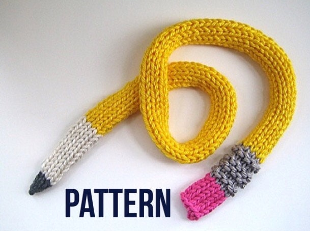 Pencil Scarf Pattern - Instant Download PDF Knit PATTERN for Pencil ...