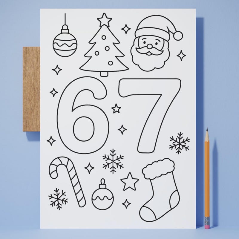 67 Christmas Coloring Pages - Etsy