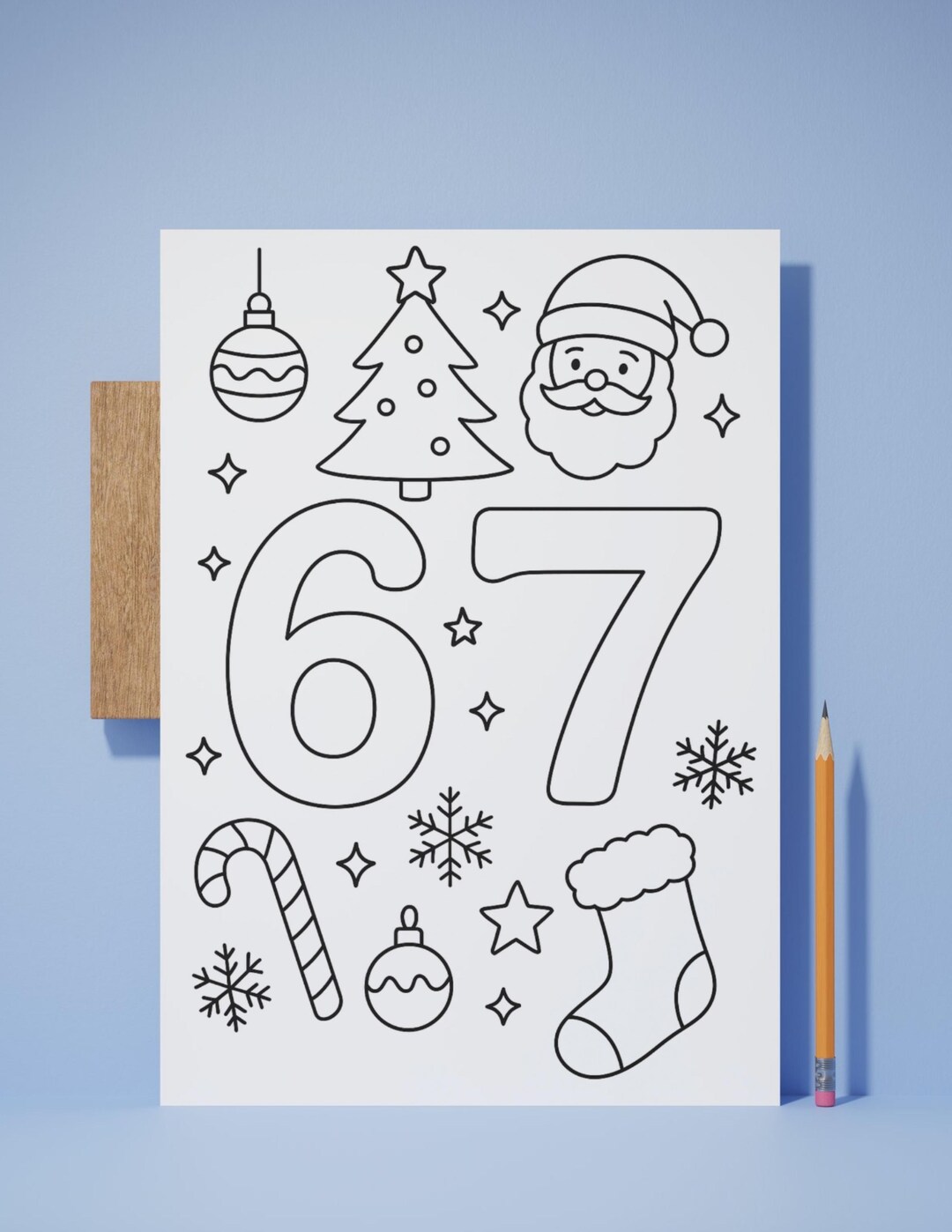 Christmas Coloring Page 6-7 – Holiday Kids Activity (digital Download ...