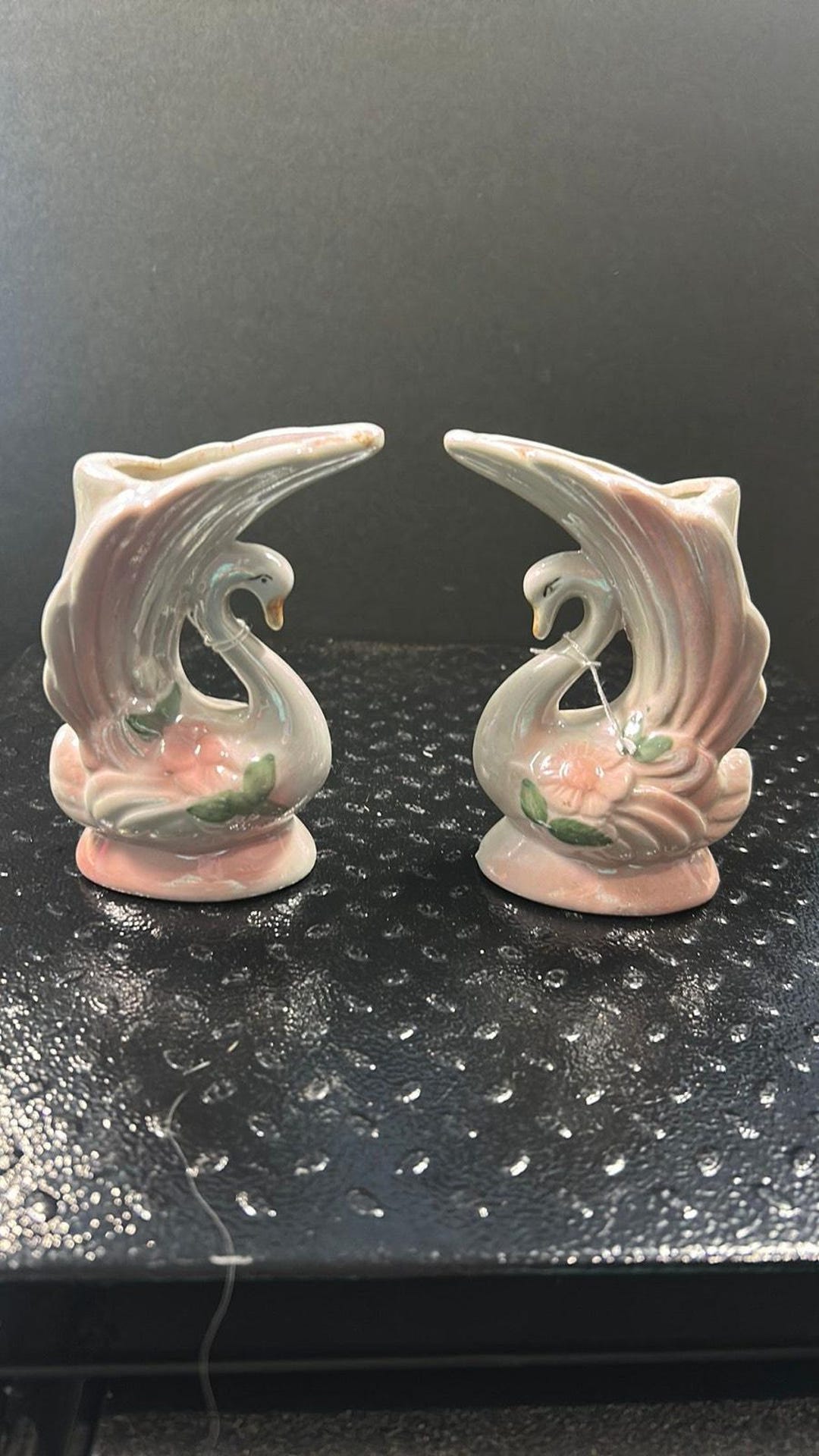 Lusterware Swan Bud Vase - 1 - Etsy