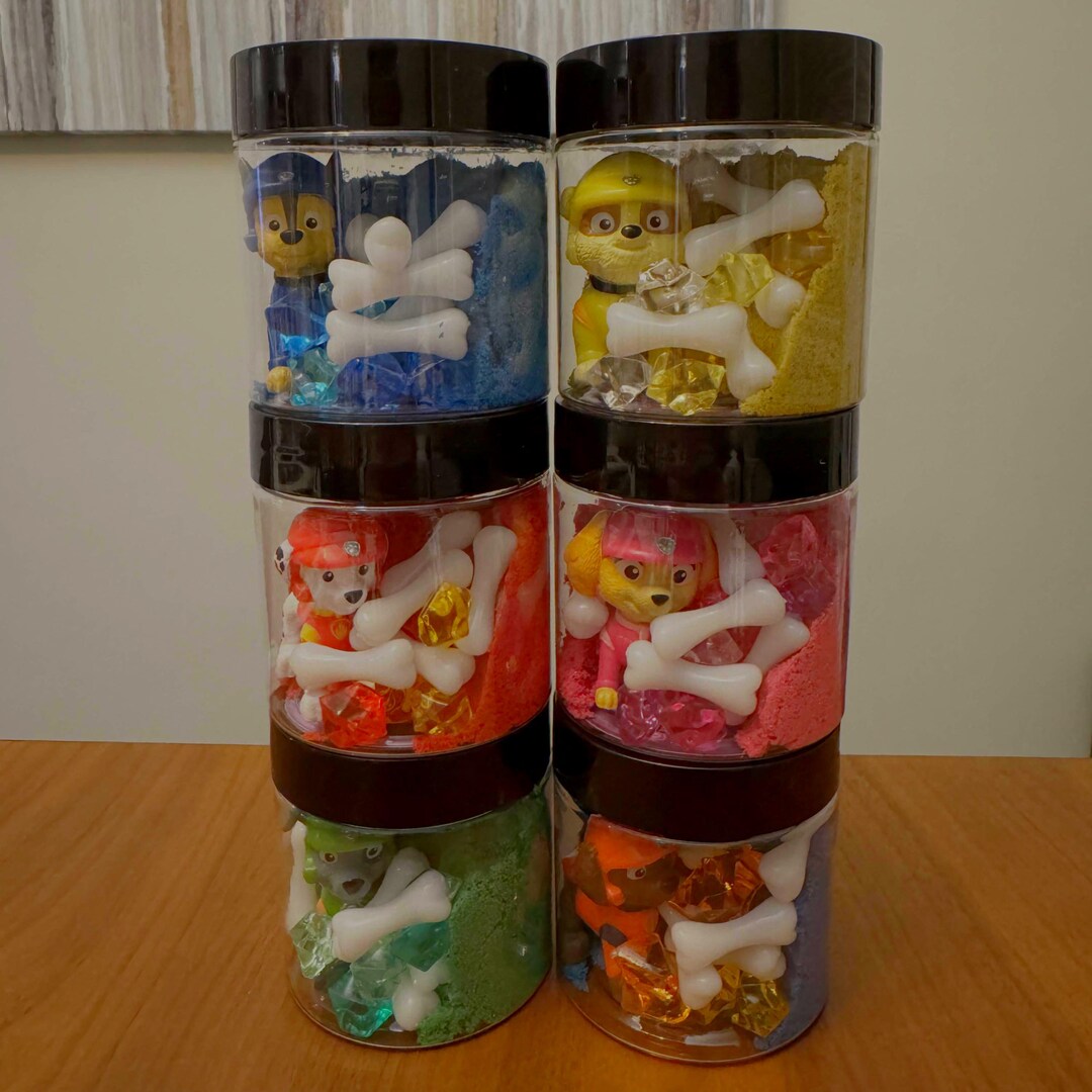 Paw Patrol Kinetic Sand/playdough Jars - Etsy