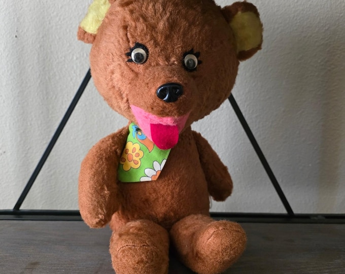Vintage 1969 Mattel Buzzy Bear Pull String Musical Plush Stuff Animal ...
