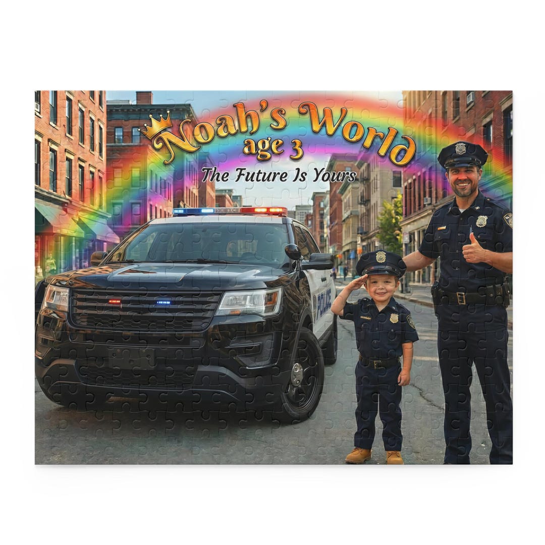 Personalized Police Officer Photo Puzzle, Custom Kids Birthday Gift ...