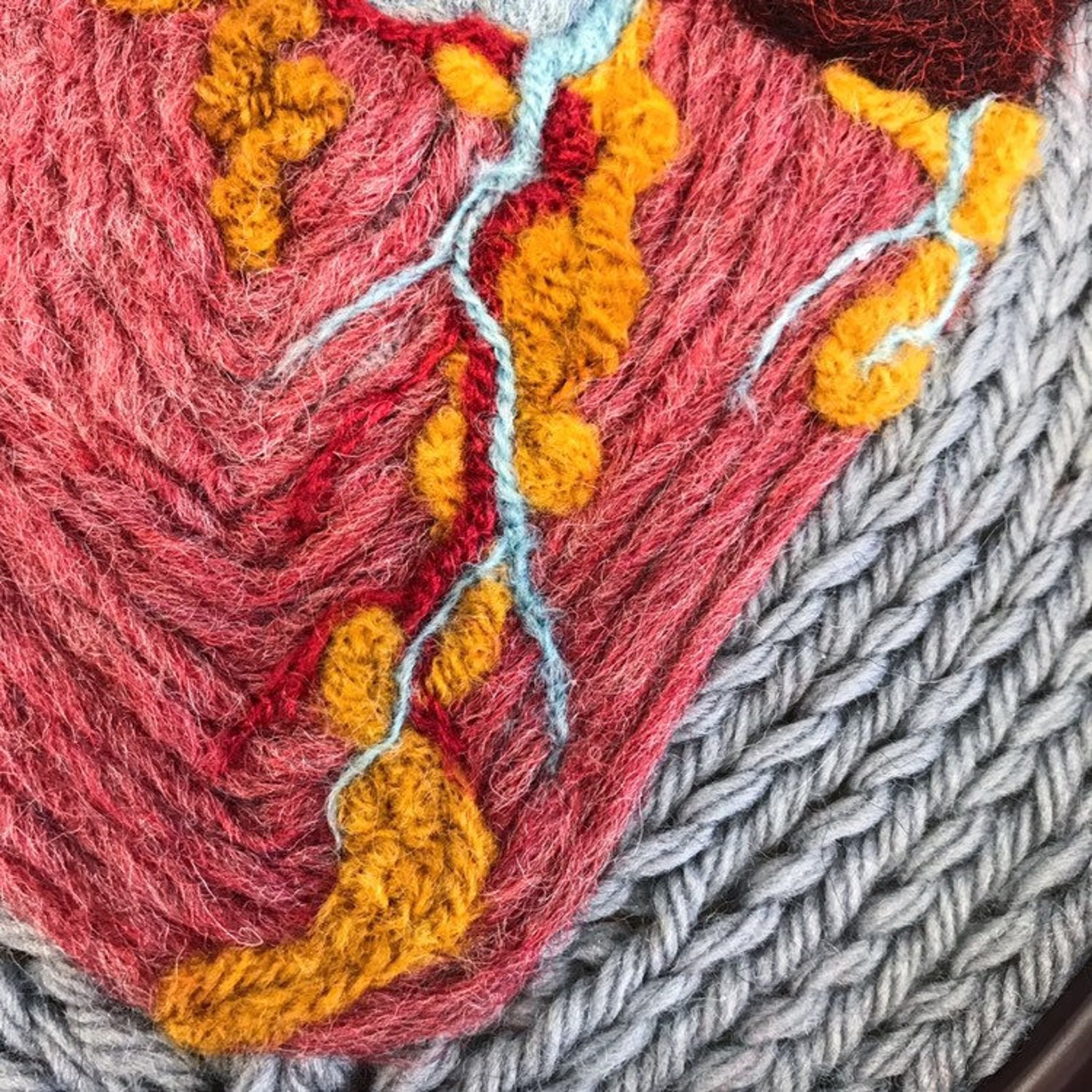The Human Heart: an Anatomical Illustration in Wool - Etsy