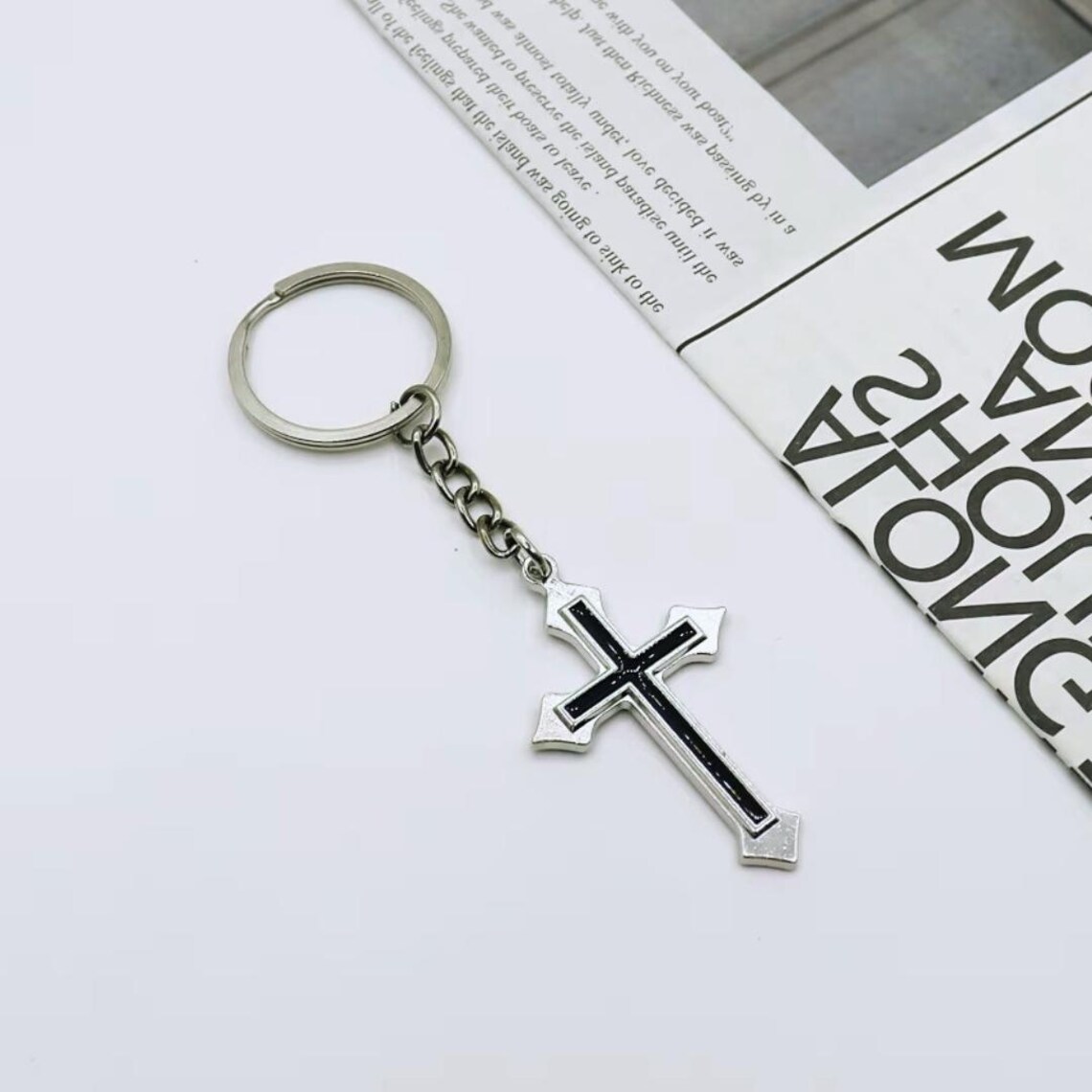Classic Cross Keychain Pendant - Etsy