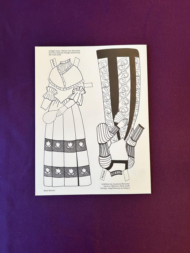 Vintage 1994 Peck Aubry Robin Hood and Maid Marian Paper Dolls - Etsy