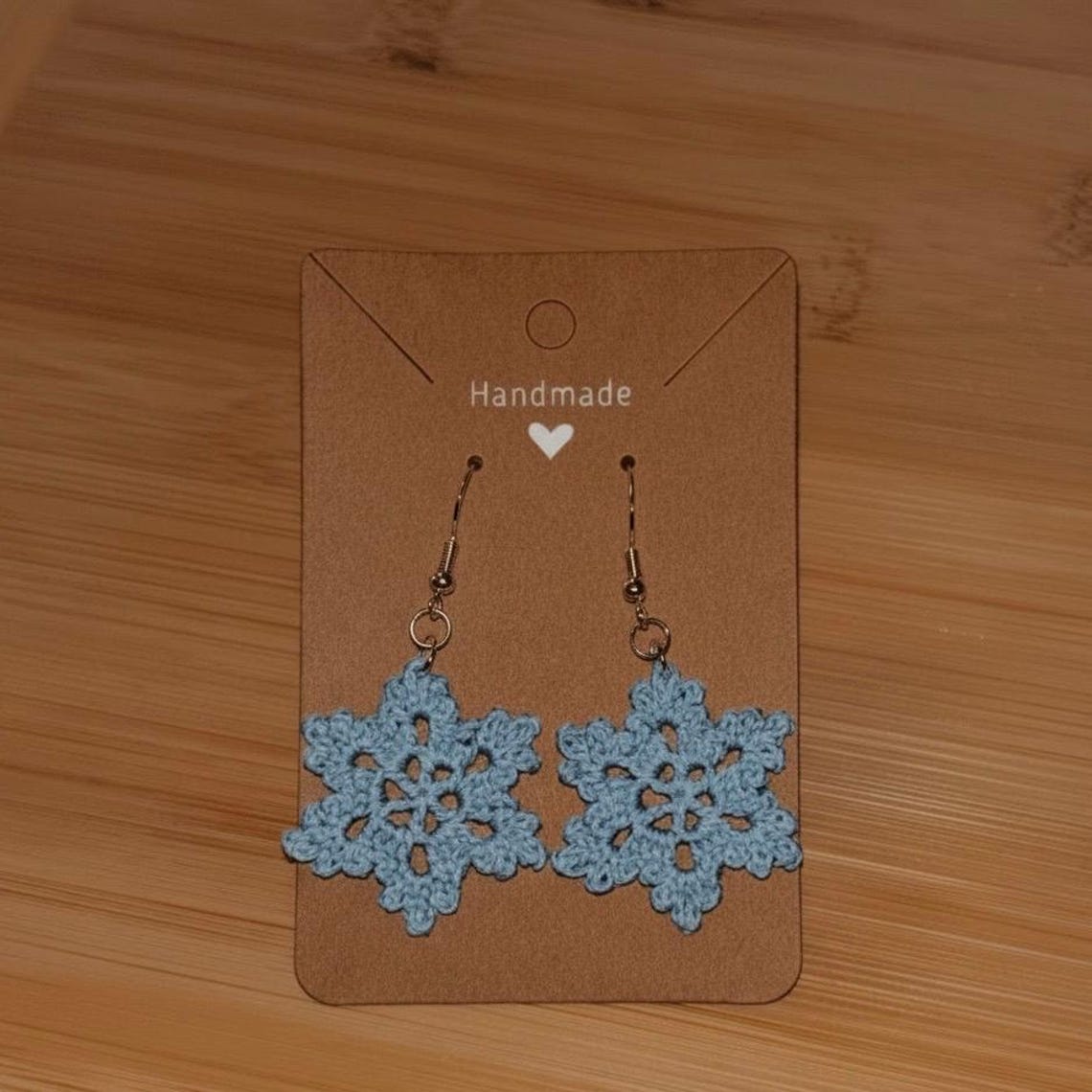 Crochet Snowflake Earrings - Winter Dangle Earrings - Etsy