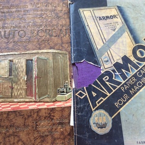 Unusual Collection of Vintage French Purple Copy Paper in Decorative ...