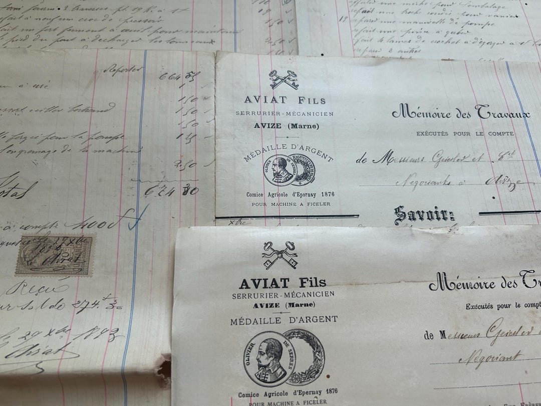 NEW STOCK Collection of Antique 1893’s French Ledger Accounts Large ...