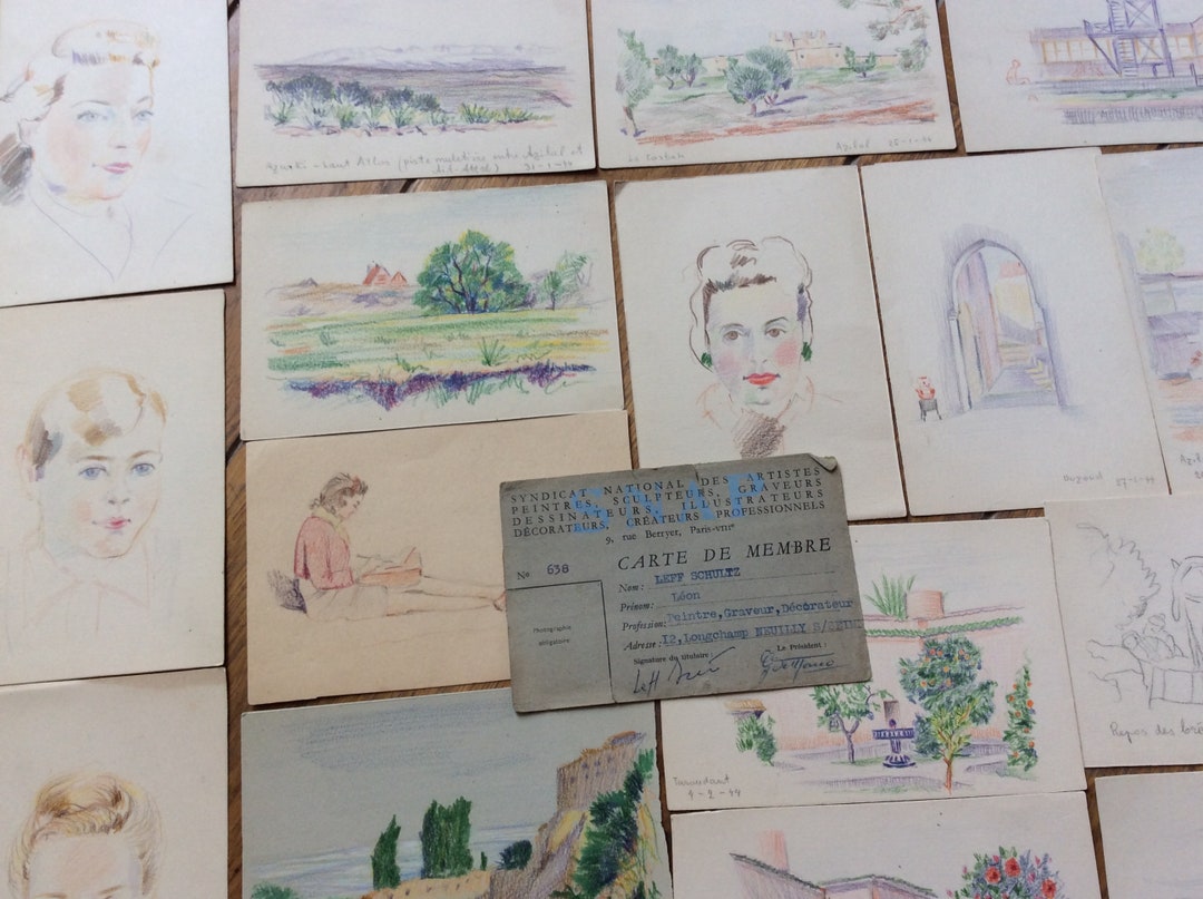 Rare Find Amazing Collection of Sketches/drawings by Russian French ...