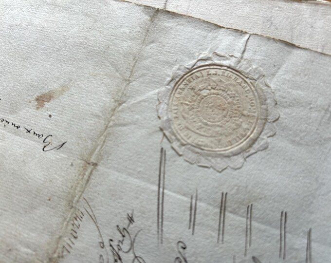 NEW STOCK Unusual Antique 1800’s Tied Collection of 14 Documents 46 ...