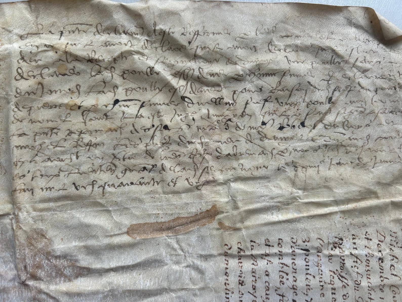 500 Years Old!! RARE 1543 Extra Large Double Sided Antique Large French ...
