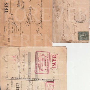 DIGITAL Download Bank Documents Collection French of 1904 | Etsy