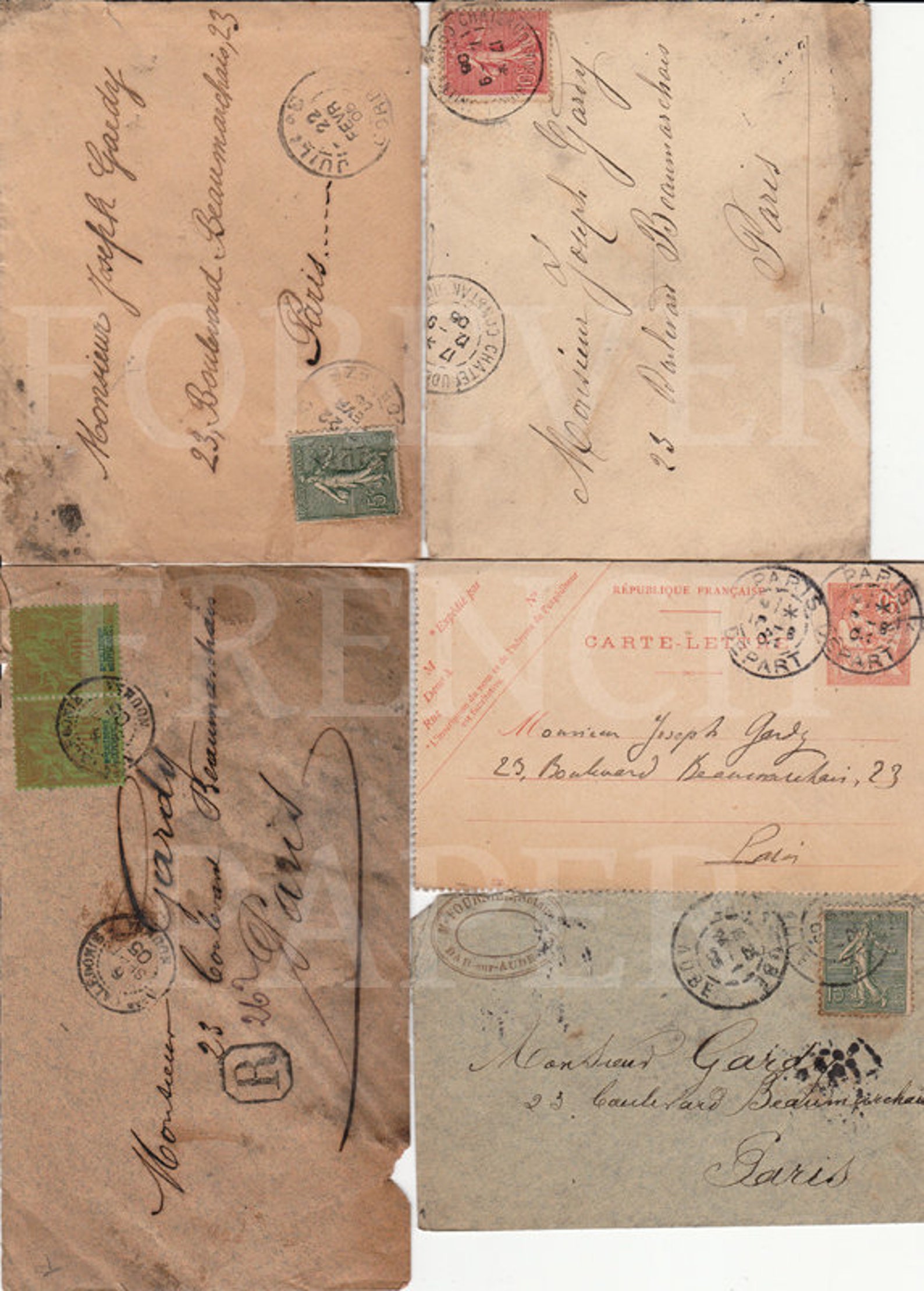 DIGITAL Download Bank Documents Collection French of 1904 | Etsy