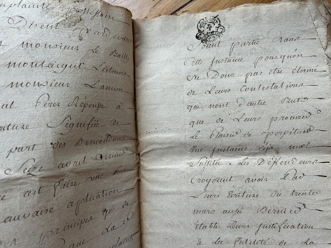 Amazing Rare Antique 1700’s Large Stunning Legal Document Handwritten ...