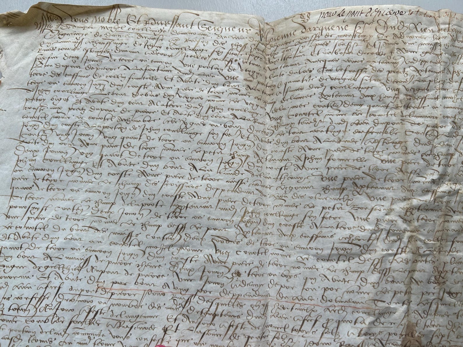 500 Years Old!! RARE 1543 Extra Large Double Sided Antique Large French ...
