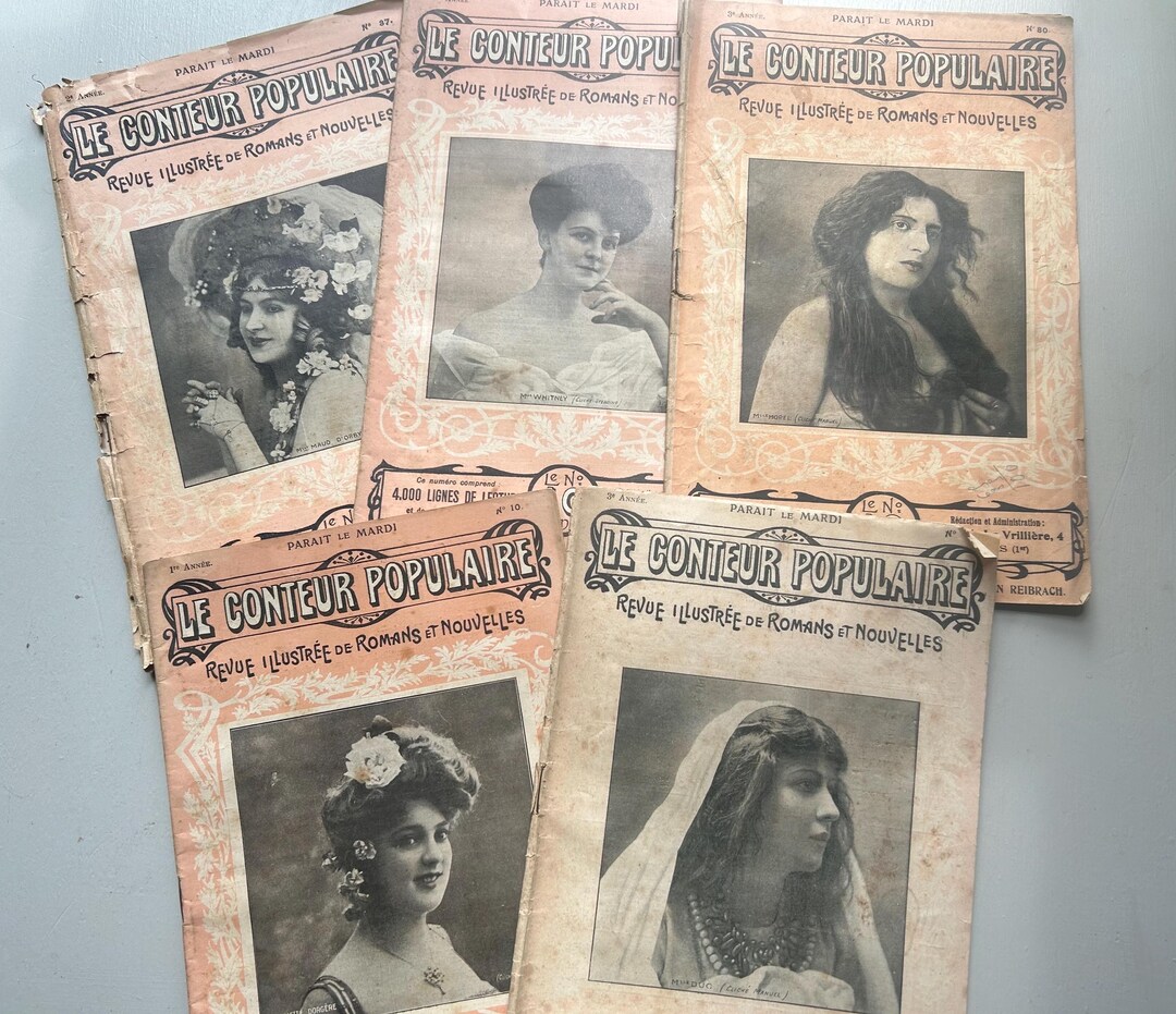 NEW STOCK Collection of 5 Small French 1906 Ladies Magazines With ...