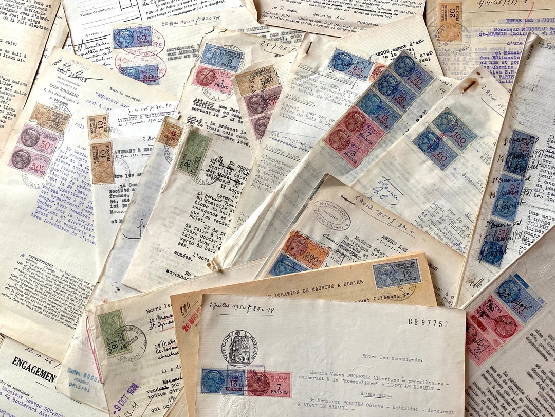 NEW STOCK Collection of 10 Documents of Stunning Original 1920-70’s ...