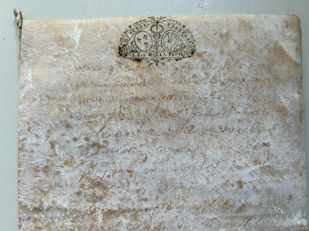 NEW STOCK Amazing Antique 1700 French Shabby Parchment Papers With ...