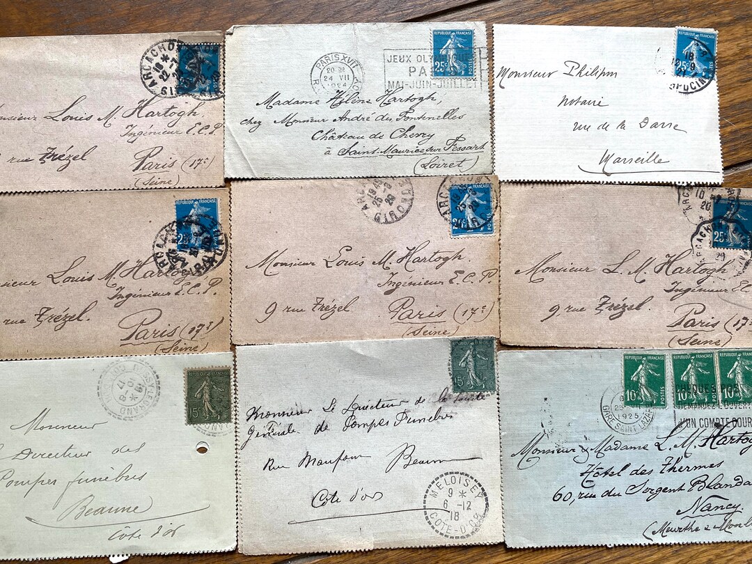 NEW STOCK Unusual Wonderful Collection of French Paris Addressed ...