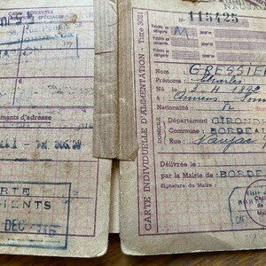 NEW STOCK Original Collection of 1940s French Food Rationing Card ...