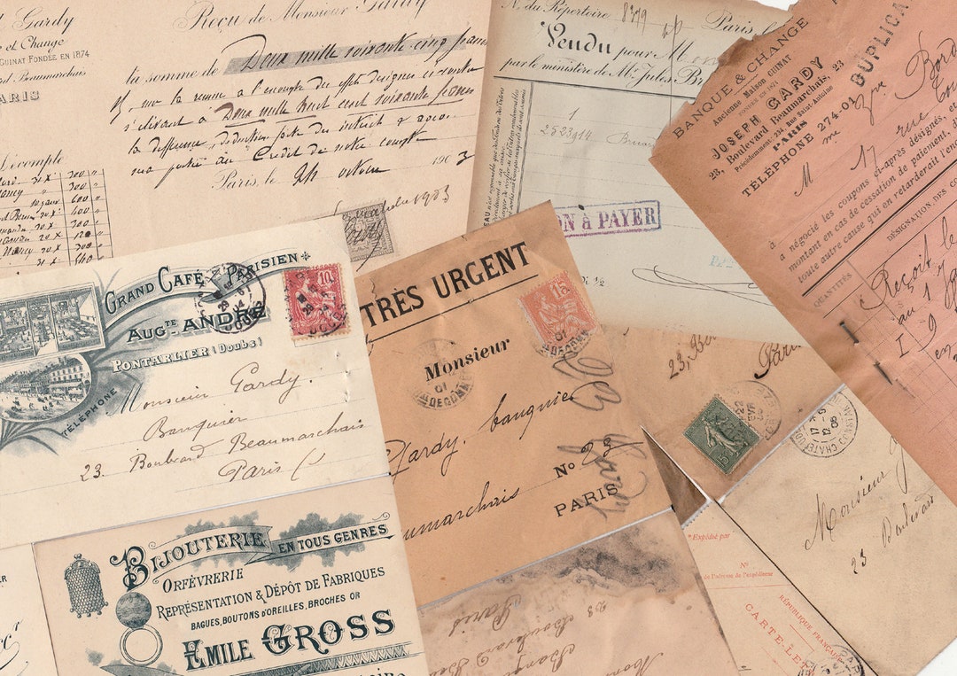 DIGITAL Download Bank Documents Collection French of 1904 - Etsy Canada