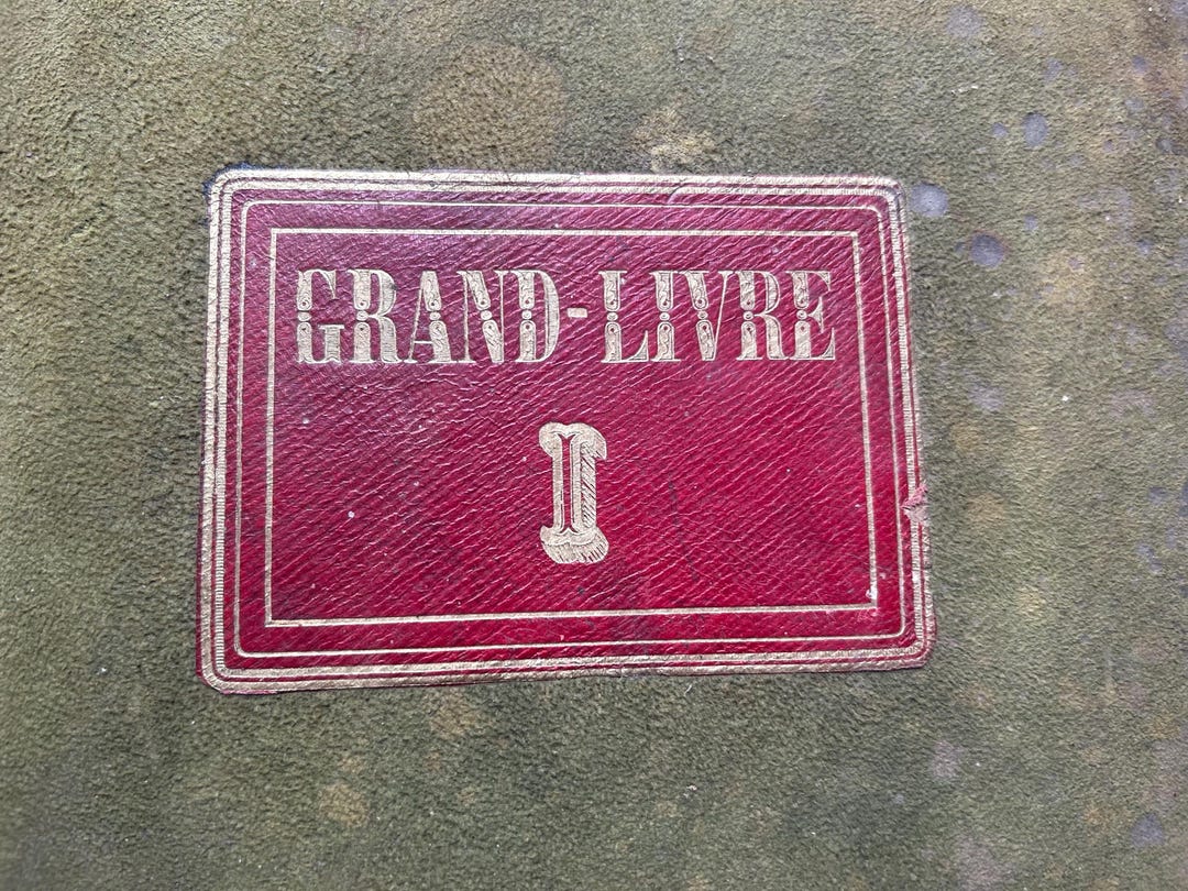 New Stock Large Antique 1863’s French Accounts Book Journal/ Agenda ...