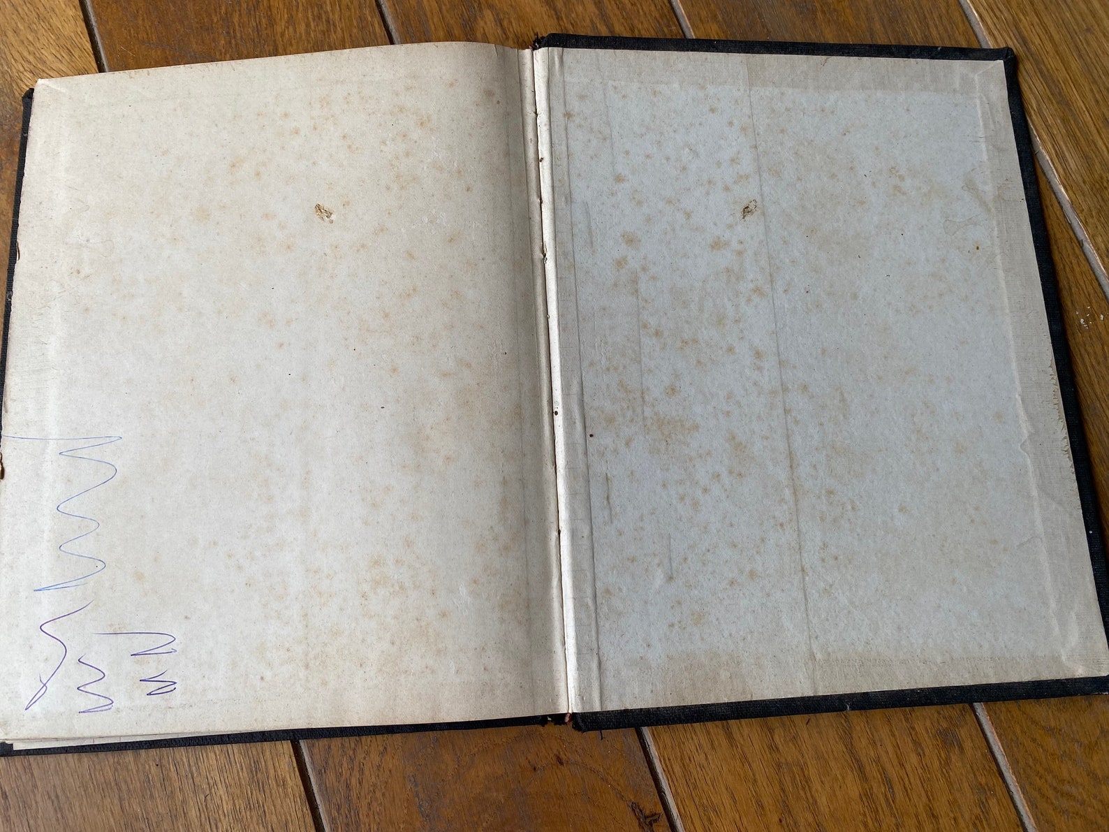 Vintage French Scruffy Unused Ledger Blank Pages Notebook Old Paper ...