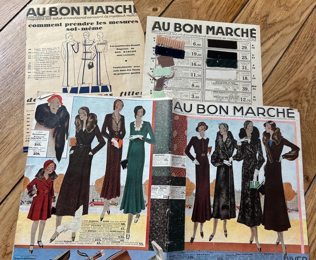 NEW STOCK Stunning Original French 1931 Bon Marché Magazine Clothes ...