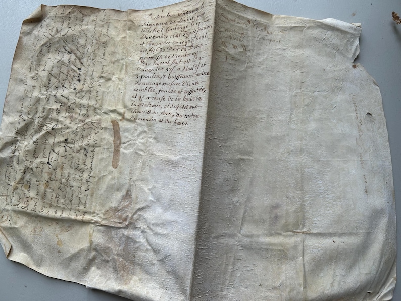 500 Years Old!! RARE 1543 Extra Large Double Sided Antique Large French ...