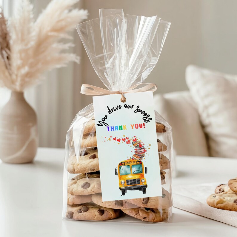 Editable Bus Driver Gift Tag, Bus Driver Appreciation Tag, School Staff ...