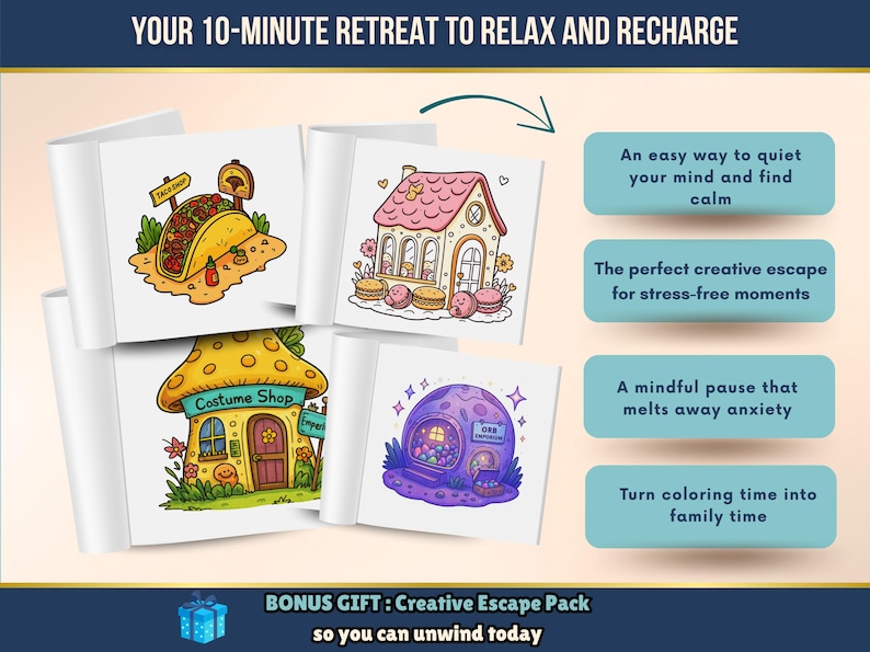 Cute Things to Color, Coloring Book Tiny Shop Cute Coloring Pages to ...