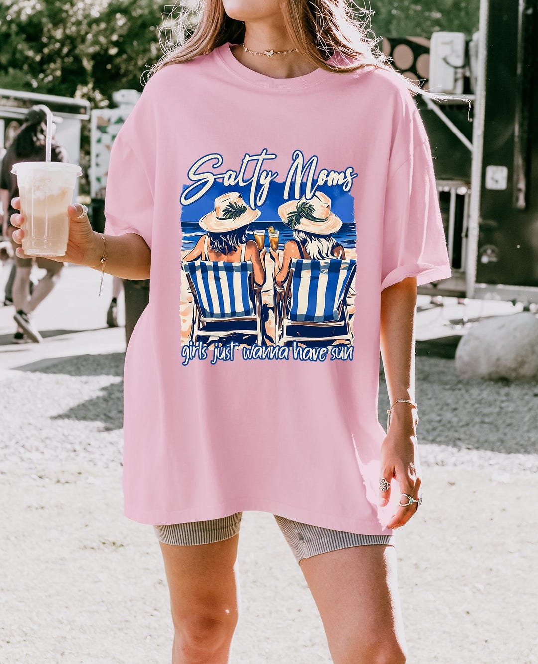 Salty Moms Beach Club Shirt, Comfort Colors Beach Shirt, Girls Just ...