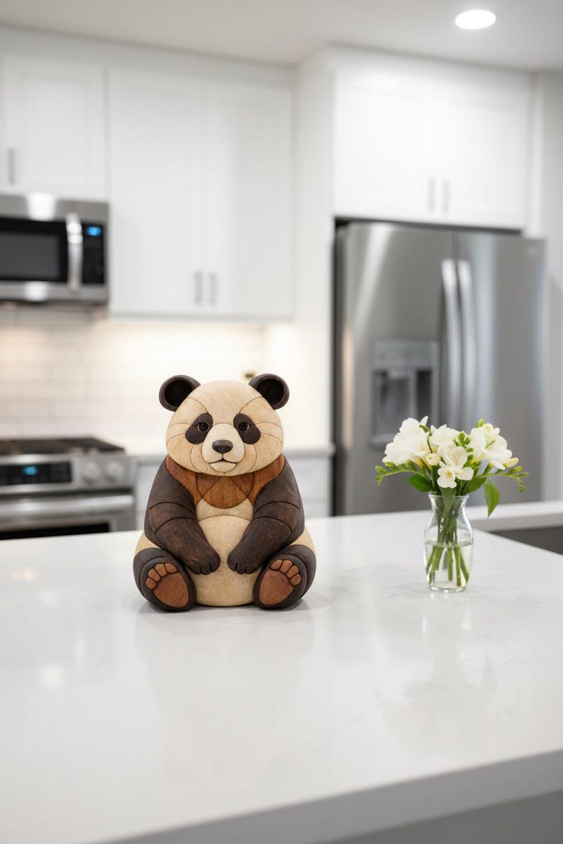 Panda Intarsia Pattern – Scroll Saw Woodworking Project (digital ...
