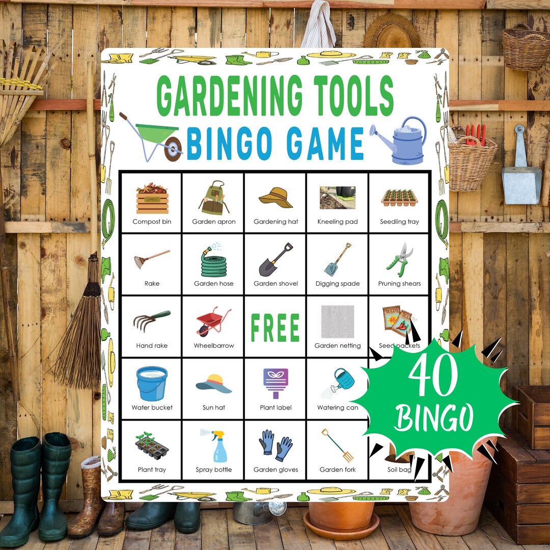 Gardening Tools Bingo Game – Fun Printable Activity for Kids ...