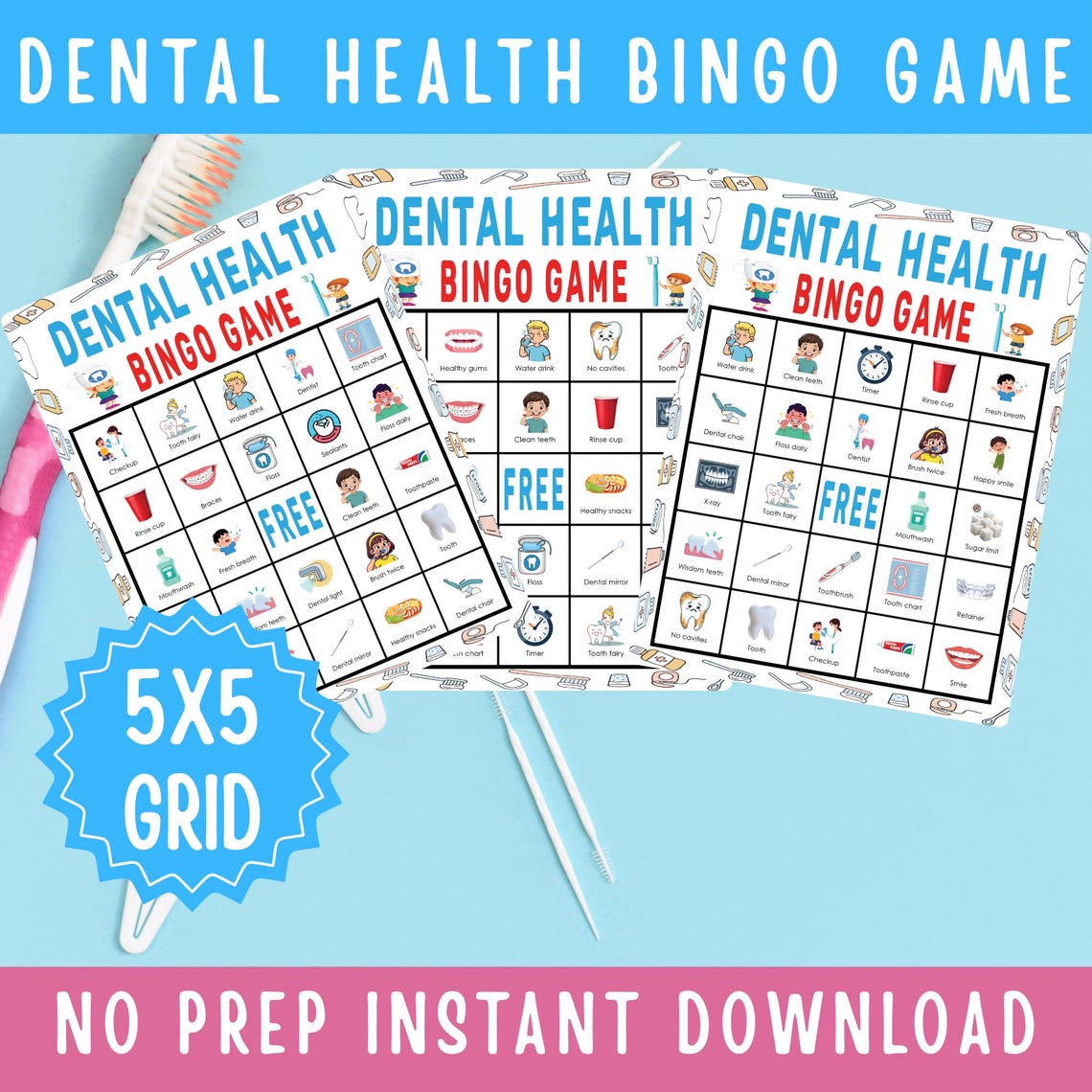 Dental Health Bingo Game | Teeth Care Printable Bingo for Kids ...