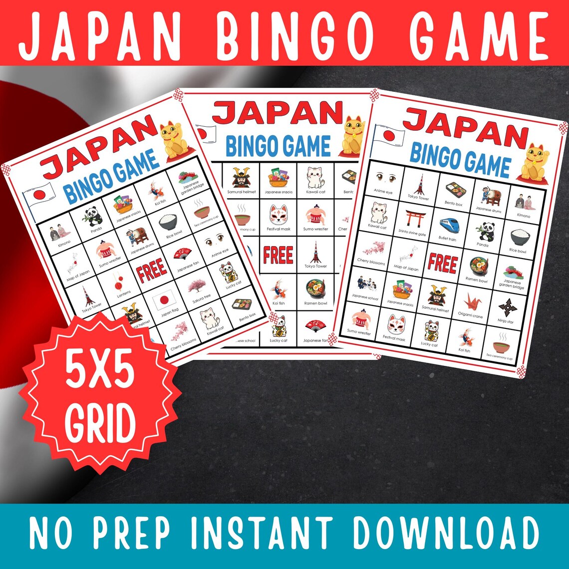 Japan Bingo Game | Japanese Culture Printable Activity for Kids ...