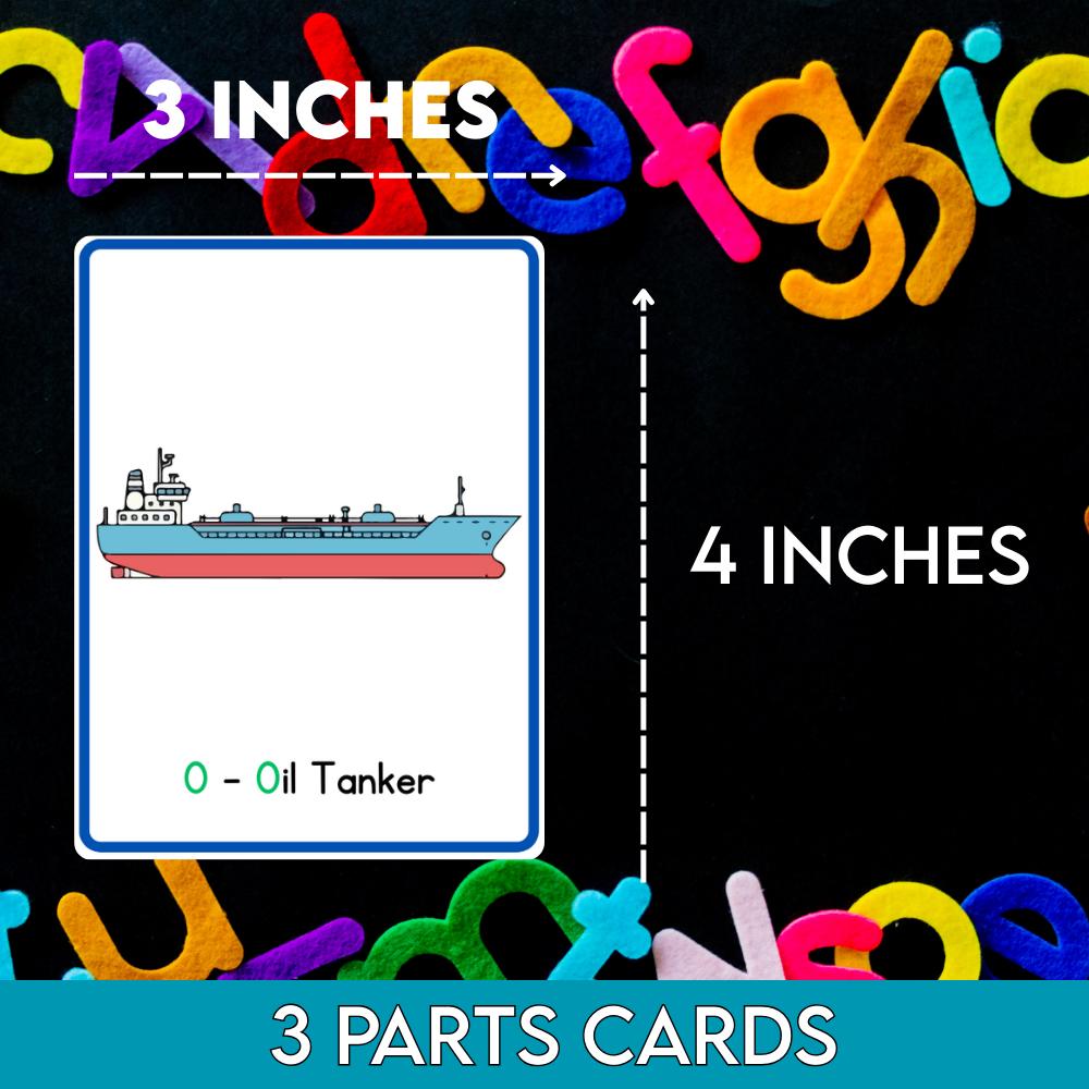 Transportation Alphabet Flashcards Printable | ABC Vehicles Cards for ...