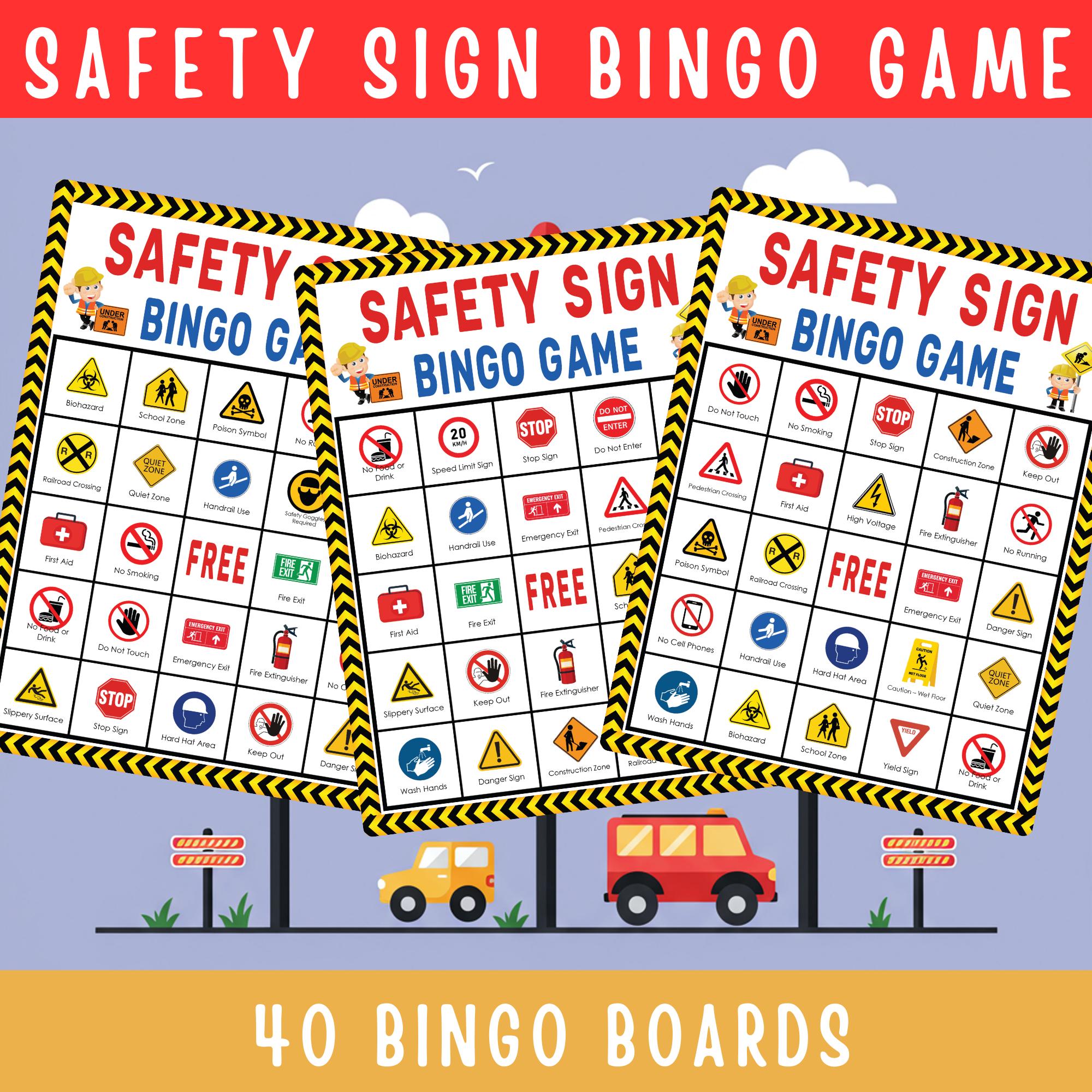 Safety Sign Bingo – Fun & Educational Printable Game for Kids ...